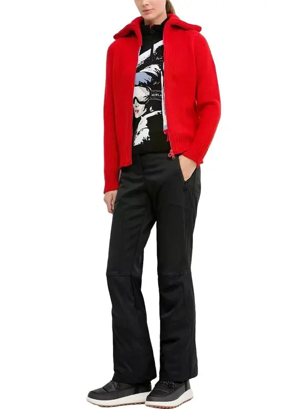 NEWLAND Piz Nair Cardigan With Star Detail - Red
