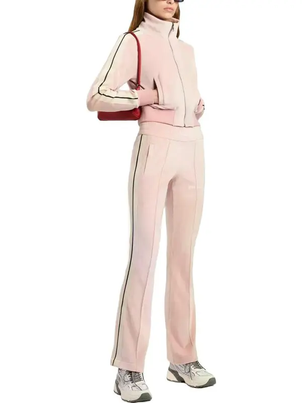 Palm Angels Zip Crop Track Jacket - Pink