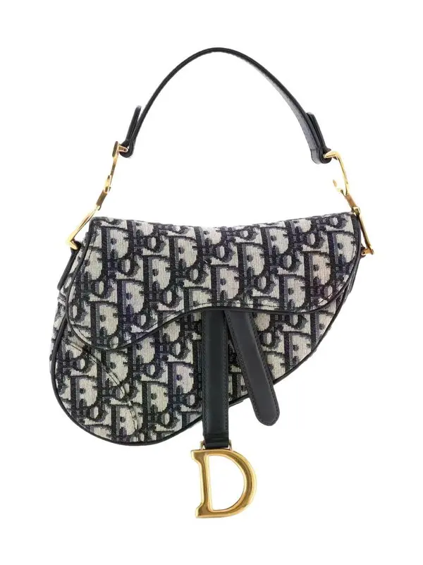 Dior Saddle Handbag Oblique Canvas Mini Shoulder Bag - Blue