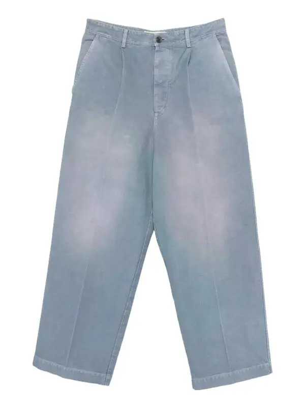 Marni Pleated Button-fastening Trousers - Blue