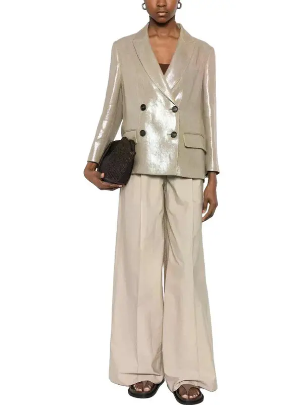 Brunello Cucinelli Button Double-breasted Jacket - Neutrals