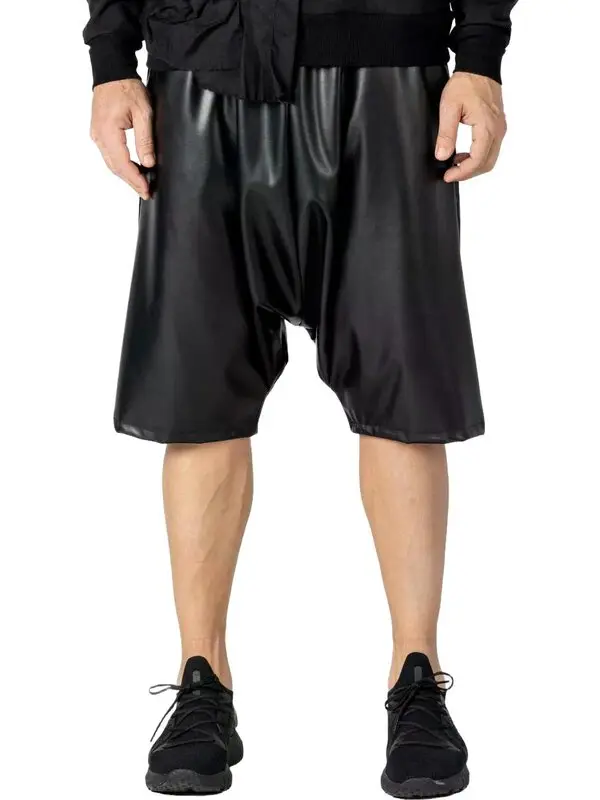 Alchemy Fashions Gathered Detail Knee Length Shorts - Black