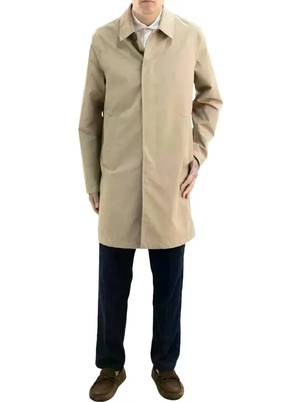 Herno Buttoned Raincoat - Neutrals