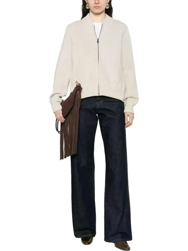 Eric Bompard Milano Zip-up Bomber Jacket - Neutrals
