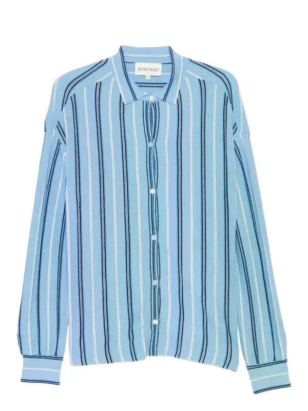 Eric Bompard Striped Button-up Shirt - Blue