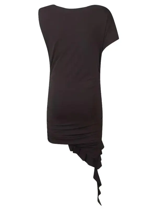 Pinko Ruffled-hem Mini Dress - Brown