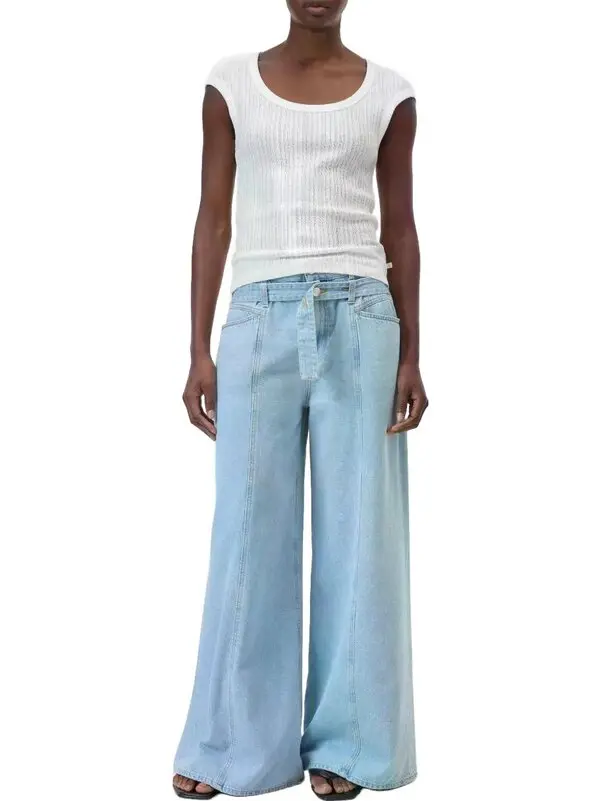 Closed Fitted Ribbed Top - White