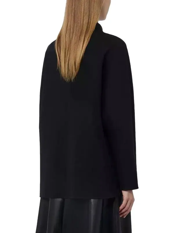 Max Mara High Neck Long Sleeve Top - Black