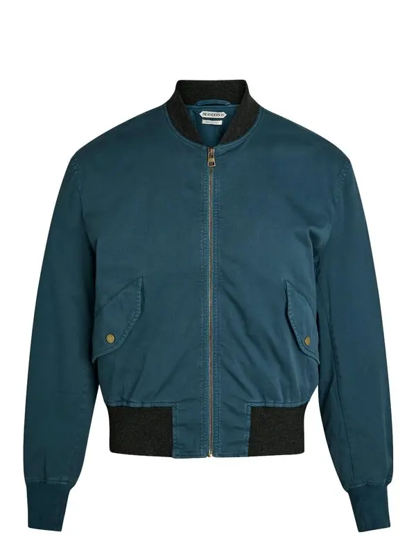 JW Anderson Cotton Bomber Jacket - Navy