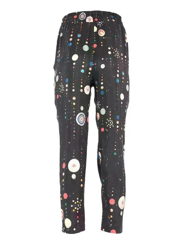 ISABEL MARANT VINTAGE Polka-dots Elasticated-waist Trousers - Black
