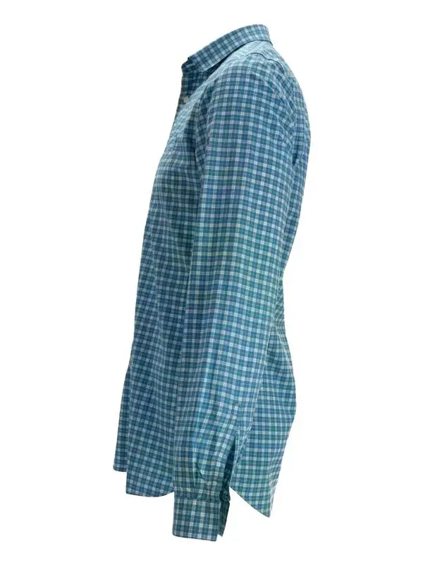 Prada Plaid Cotton Shirt - Blue
