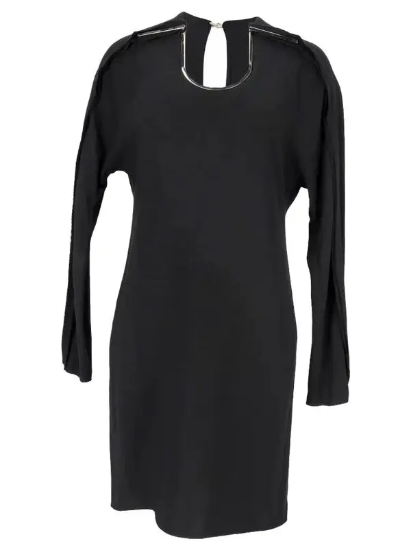 LANVIN Mini Dress With Gold-tone Hardware - Black
