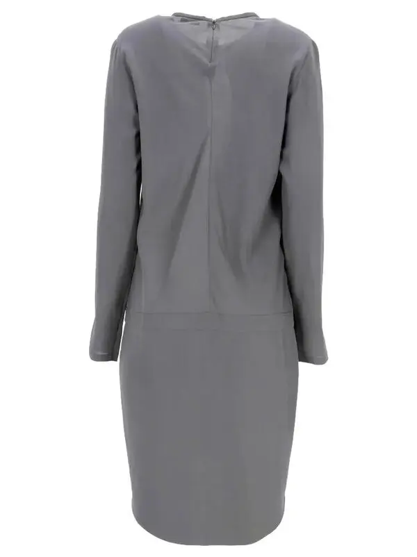 Brunello Cucinelli Draped Mini Dress - Grey