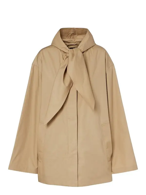 TOTEME Scarf-detail Cotton Jacket - Beige