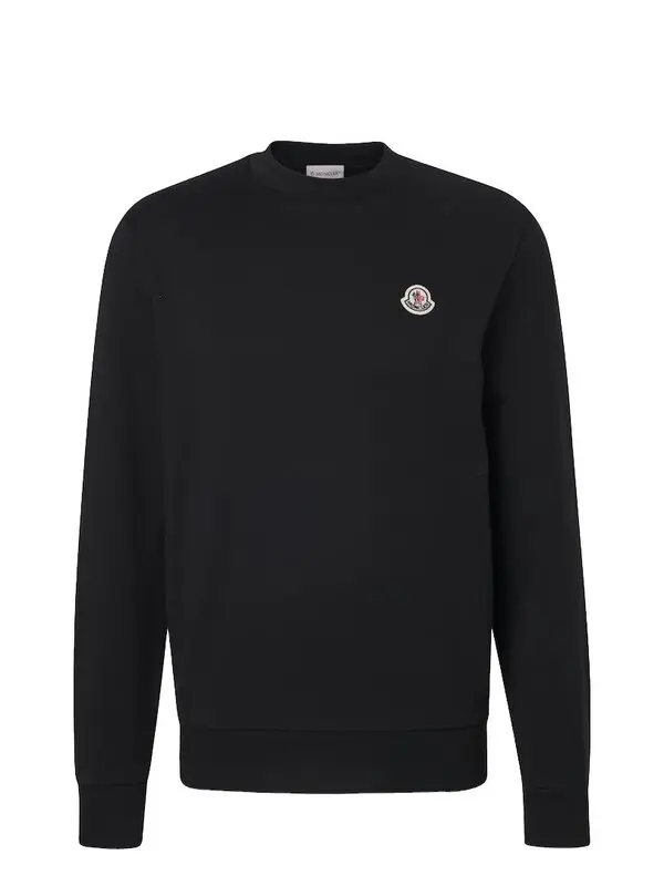 Moncler Archivio Cotton Jersey Sweatshirt - Black