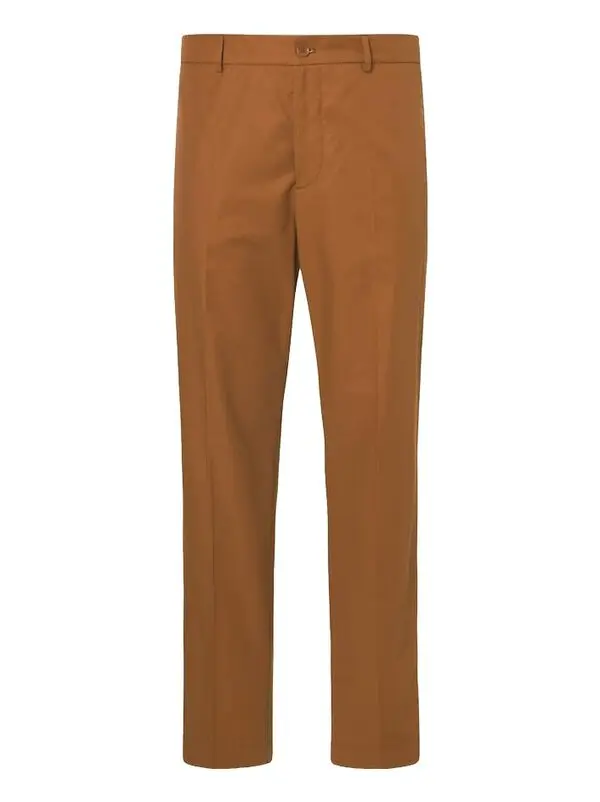 Moncler Cotton-blend Straight Pants - Brown