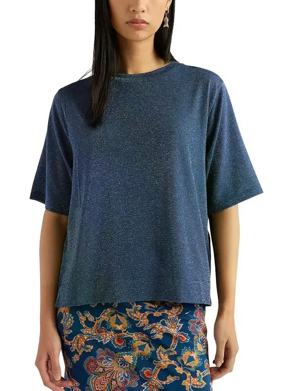 Momoni Iora Short-sleeves Crew-neck T-shirt - Blue
