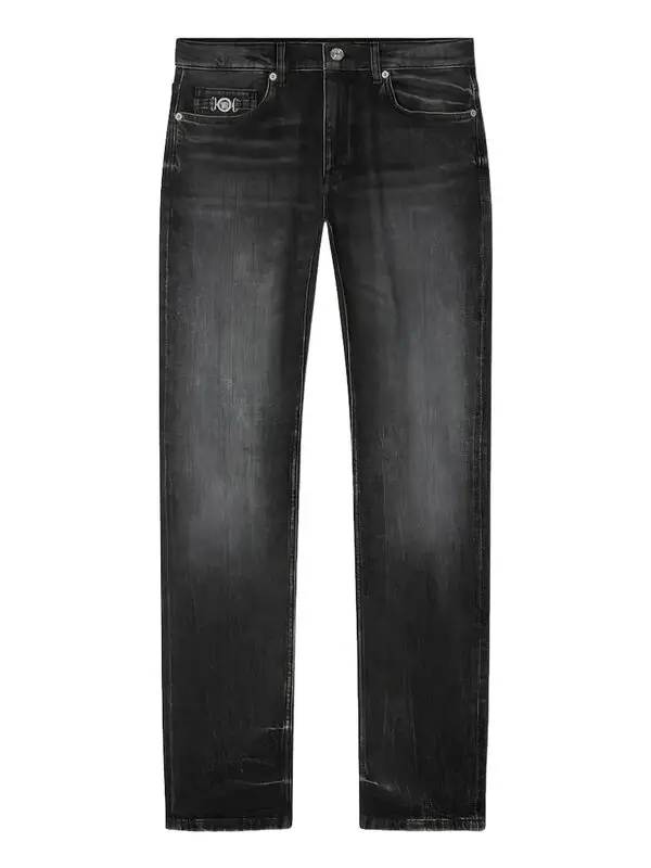 Versace Medusa-emblem Slim-fit Jeans - Grey