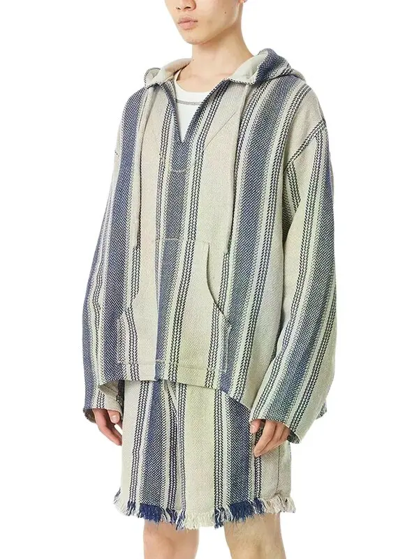 KURO Stripe Linen Parka - Neutrals