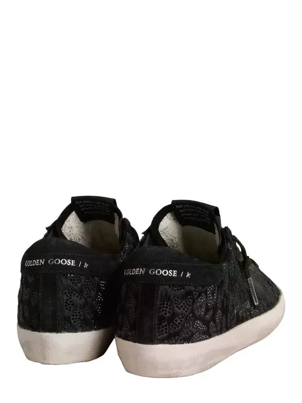 GOLDEN GOOSE Super Star Sneakers With Crystal Embellishments - Black