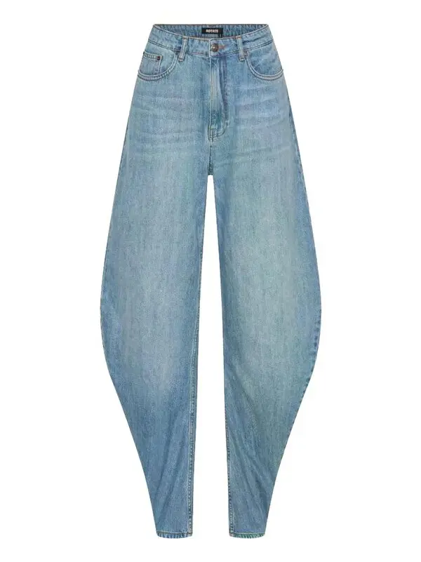 ROTATE BY BIRGER CHRISTENSEN High-waisted Barrel Leg Jeans - Blue