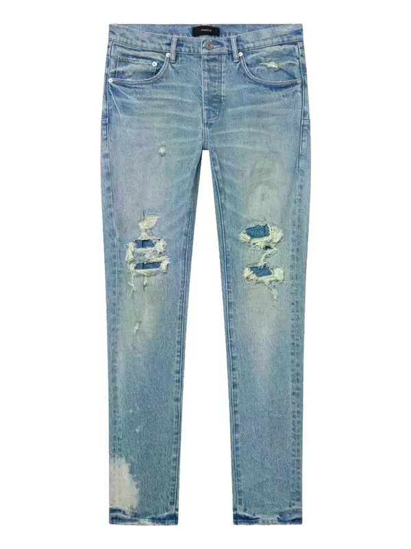 PURPLE BRAND Distressed Repairs Jeans - Blue