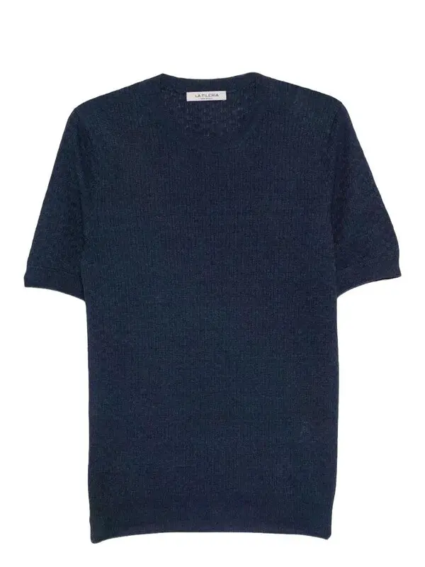 FILERIA Short-sleeve Textured T-shirt - Blue