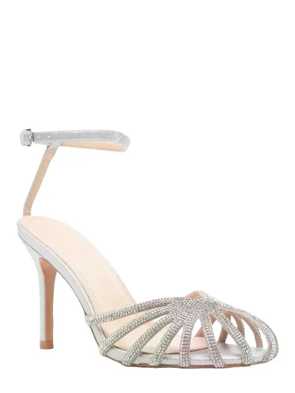 TWENTY FOURHAITCH Feola Crystal-embellishment Heeled Sandals - Silver