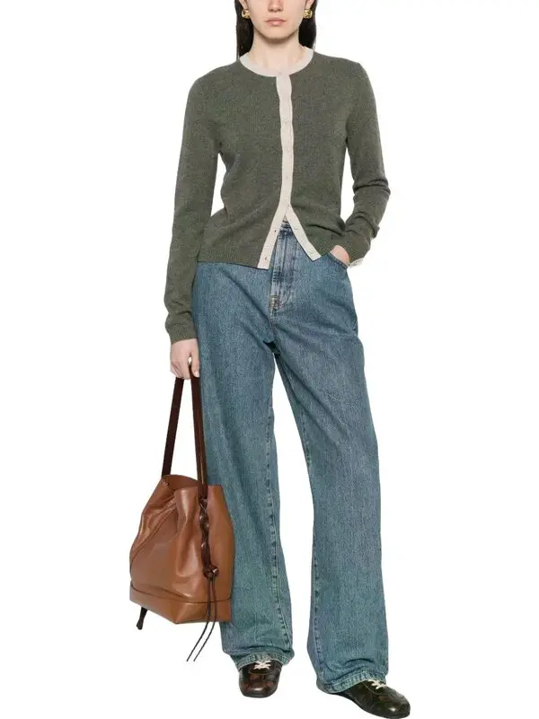 Eric Bompard Round Neck Buttoned Cardigan - Green