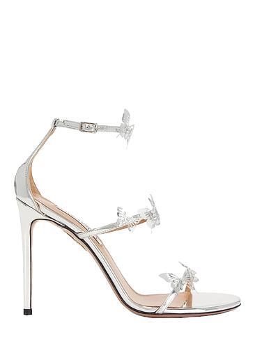 AQUAZZURA Papillon Sauvage 105 Sandal - Silver