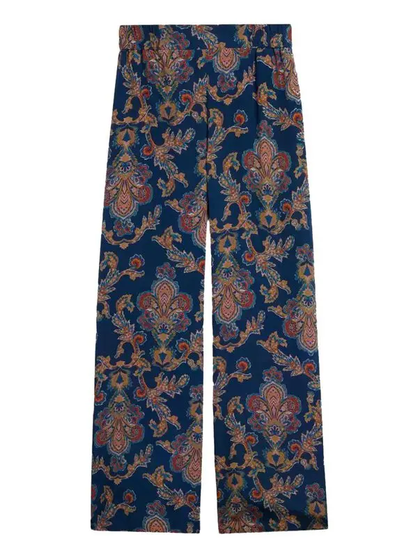 Momoni Printed Trousers - Blue