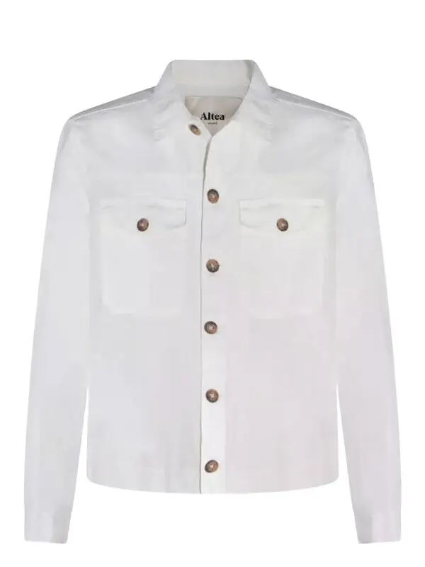 Altea Button Flap Pocket Jacket - White