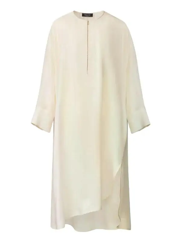 Fabiana Filippi Zip Asymmetric Midi Dress - Neutrals