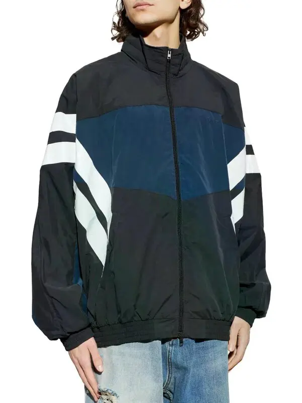 Vetements Striped-sleeves Colour-block Jacket - Black