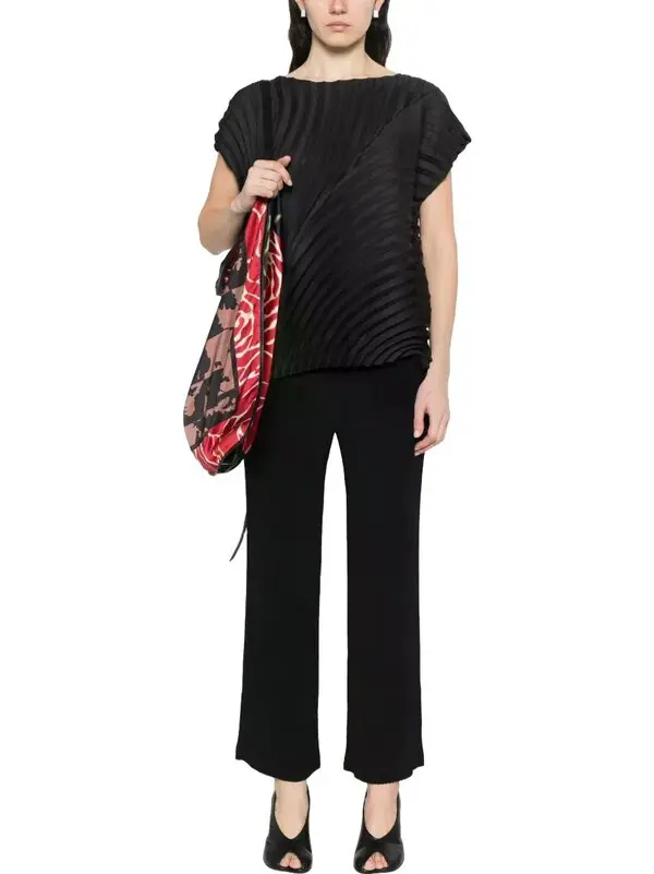 Issey Miyake Ribbed Trousers - Black