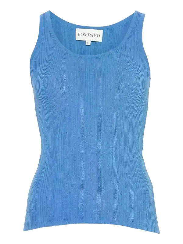 Eric Bompard Ribbed Knit Tank Top - Blue