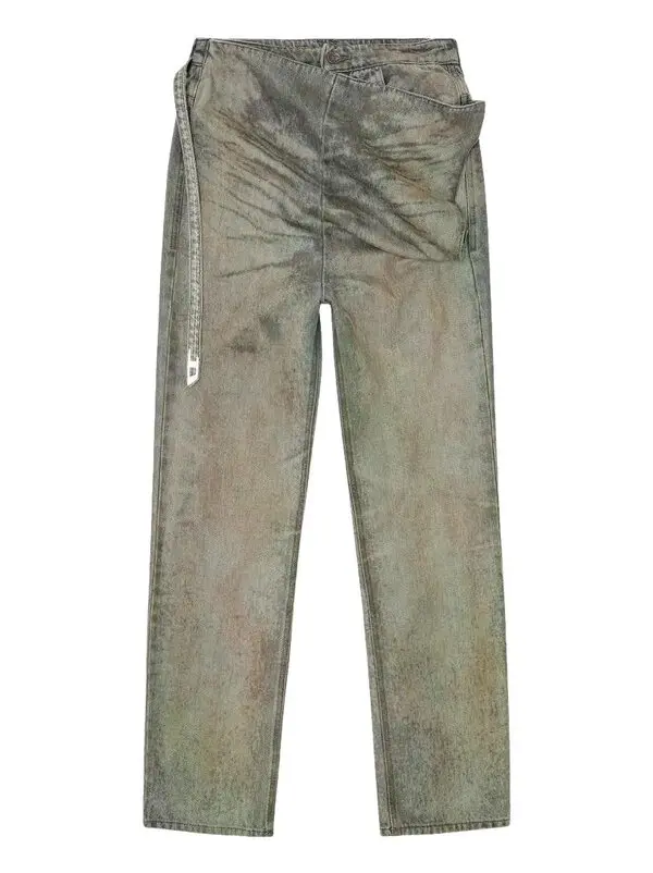 DIESEL® Slim Fit High-waist Deconstructed Jeans - Grey