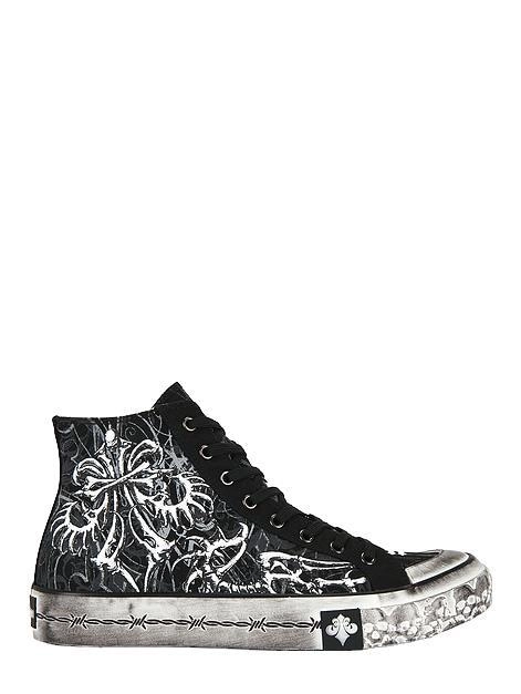 AFFLICTION Skeleton High Top Sneakers - Black