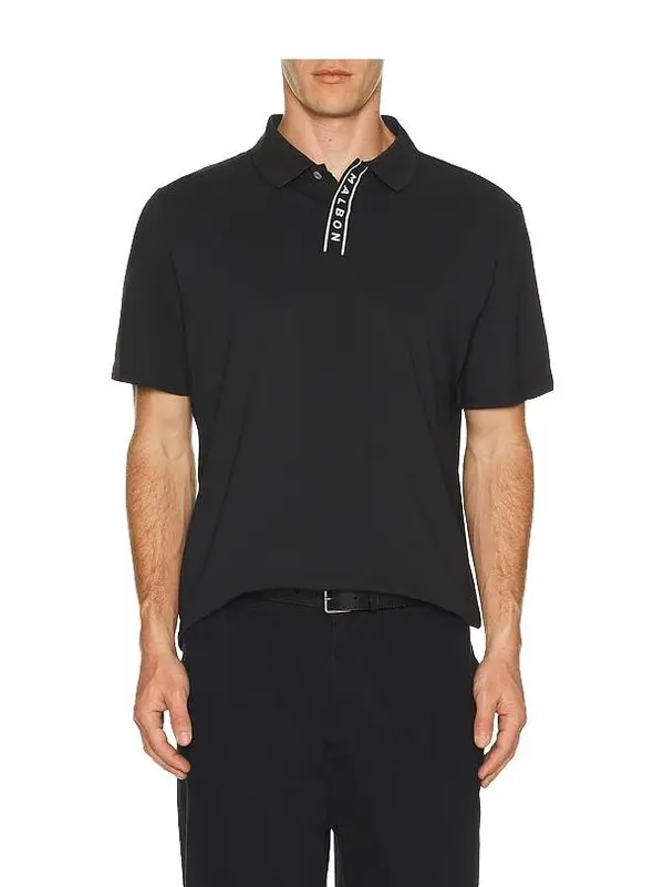 MALBON Block Placket Polo - Black