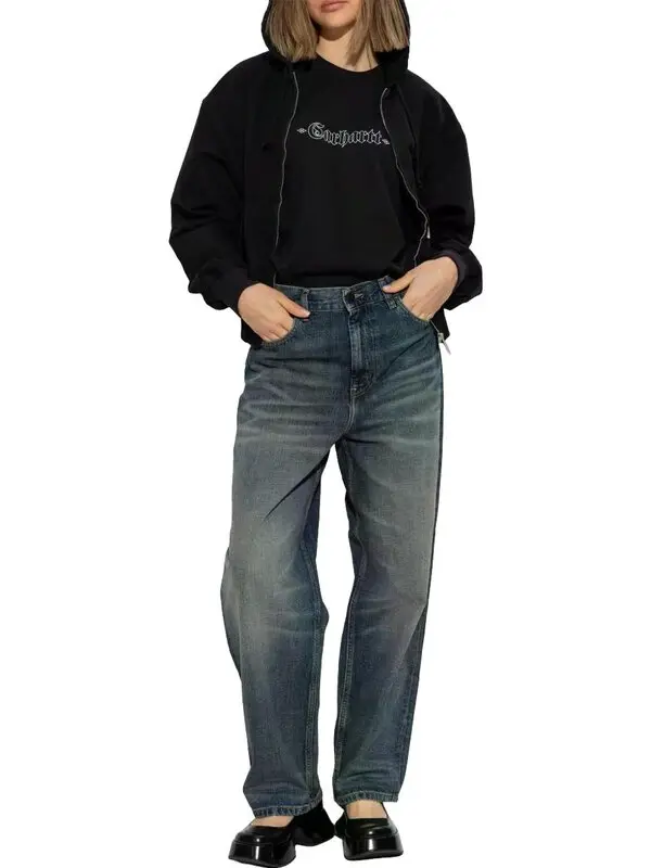 Carhartt Work In Progress Hooded Jacket With Zip Fastening - Black