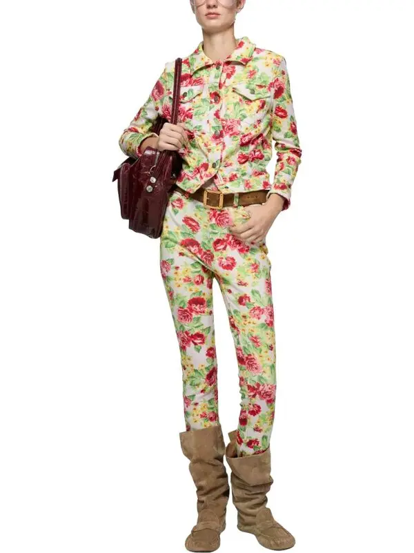 Acne Studios Floral Trousers - Neutrals