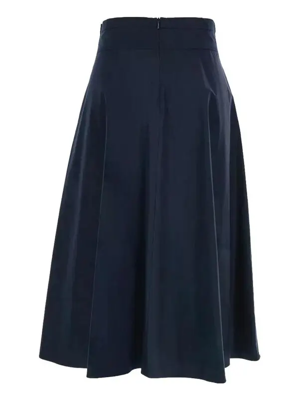 Max Mara Pleated A-line Skirt - Blue