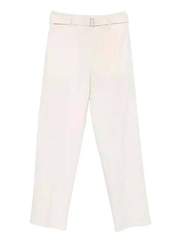 LARDINI Tailored Belted Trousers - Neutrals