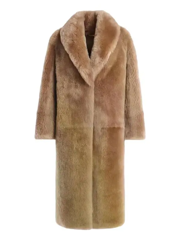 Nour Hammour Anaïs Fur Coat - Neutrals