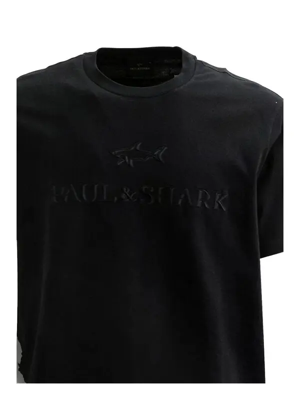 Paul & Shark Logo-embroidered T-shirt - Black