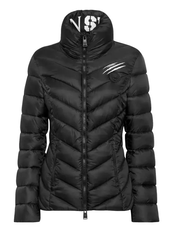PLEIN SPORT Quilted Puffer Jacket - Black
