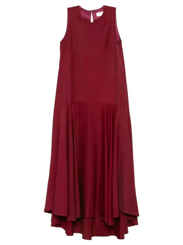 P.a.r.o.s.h Sleeveless Panelled Midi Dress - Red