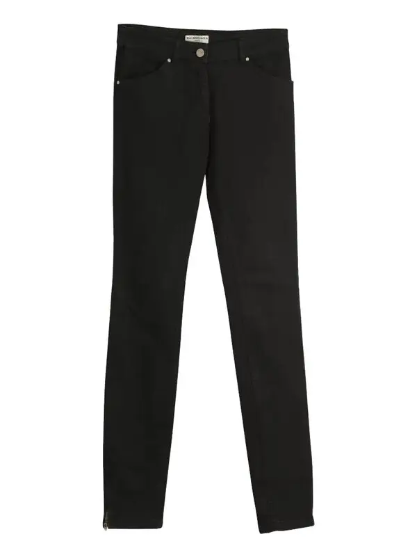 Balenciaga Denim Zip Trim Skinny Jeans - Black