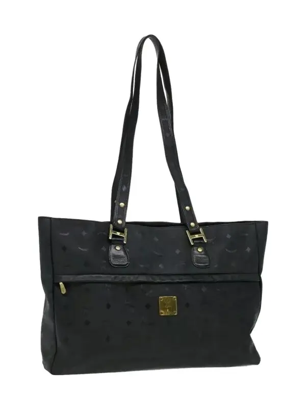 Mcm Vicetos Logogram Shoulder Bag - Black