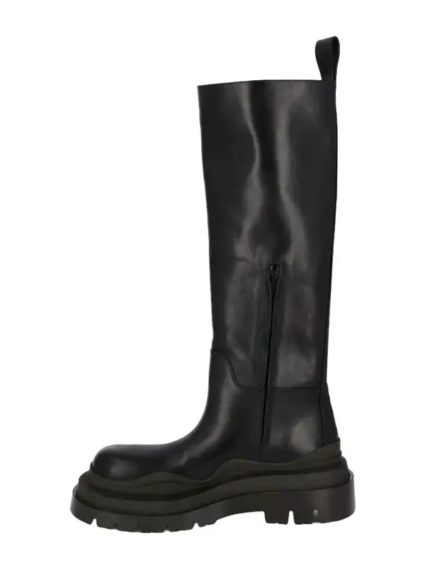 Bottega Veneta Tire Leather Boots - Black